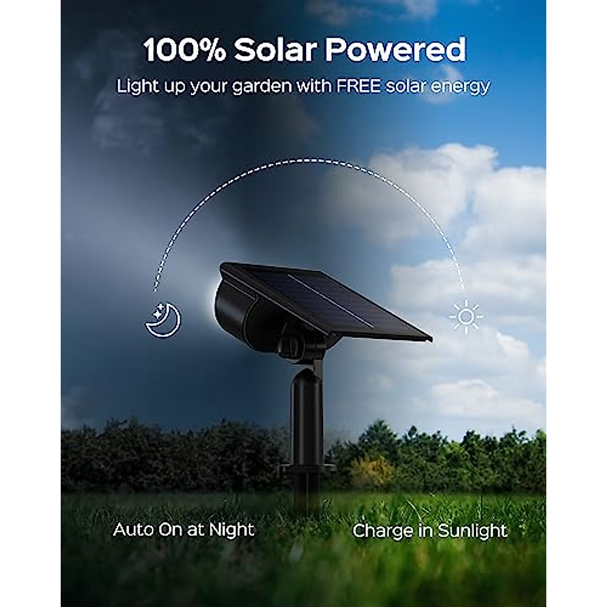 JACKYLED Solar Spot Lights, Owl Face, 3 Modes Bright LED Solar Lights for Outside, 2 Pack Landscape Lighting IP65 Waterproof for Garden, Yard, Driveway, Pathway, Walkway, Cool White Light