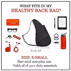 AmeriBag Classic Healthy Back Bag Tote Distressed Nylon Extra Small (Stormy Grey)