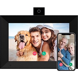 Digital Picture Frame 10.1 Inch Smart WiFi Digital Photo Frame IPS HD Touch Screen Video Call Photo Frame with 16GB Storage, Auto-Rotate, Easy Setup to Share Photos or Videos Remotely via AiMOR APP