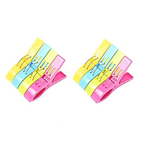 HLLMX 8 PCS Plastic Clip Cloth Clip Towel Clip Chair Clip Prevents Towel, Clothes and Quilt from Blowing Away