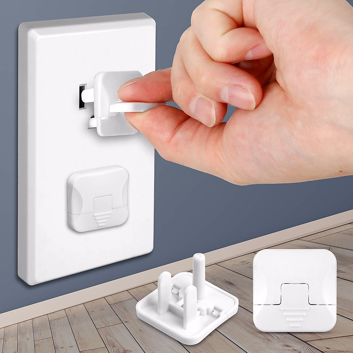 Outlet Covers Baby Proofing (40 Pack) with Hidden Pull Handle Outlet Plug Covers Prevent Electric Shock Hazard Outlet Protector Difficult for Kids to Remove Child Proof Outlet Covers Outlet Cap