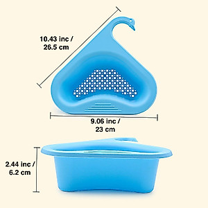 4 Pcs Swan Drain Basket, Sink Strainer Basket Kitchen Sink Strainer Multifunctional Kitchenware Triangle Sink Filter Kitchen Utensils Orange, Green, Yellow, Blue