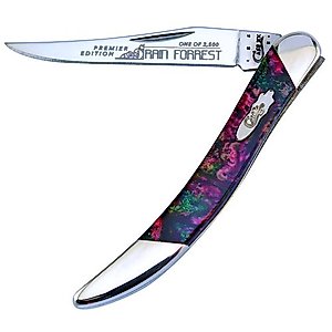 Case Cutlery S910096RF Texas Toothpick Pocket Knife, Small, Rain Forrest