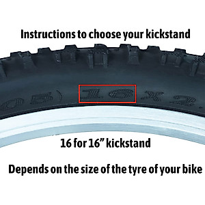 USONG Bike Kickstand Children's Bicycle Kickstand Single-side Stand Folding Bicycle Center Bracket 12" 14" 16" 18" 20" Bike Racks (For 18"-20"-22" Bike)