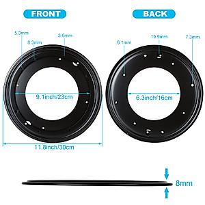 4Pack 12inch Lazy Susan Hardware, 5/16” Thick Turntable Bearings, 1000lbs Rotating Bearing Plate Heavy Duty for Rotating Table, Book Case, Serving Tray,DVD Tower, Corner Shelves, Shoe Rack