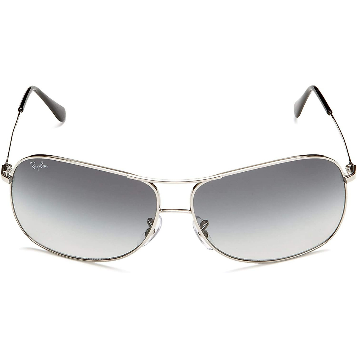 Ray-Ban RB3267 Metal Aviator Sunglasses, Silver/Gray Gradient, 64 mm