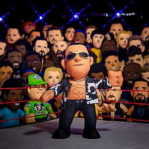 WWE Old School The Rock 10" Plush Figure - A Wrestling Legend for Play or Display