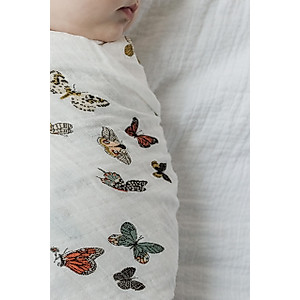 CLEMENTINE KIDS Muslin Infant Swaddles (Butterfly Swarm)
