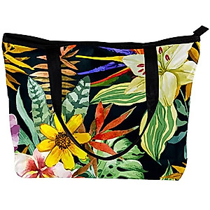 Purses for Women, Tote Bag, Bags for Women, Womens Handbags, flower leaf tropical plant pattern