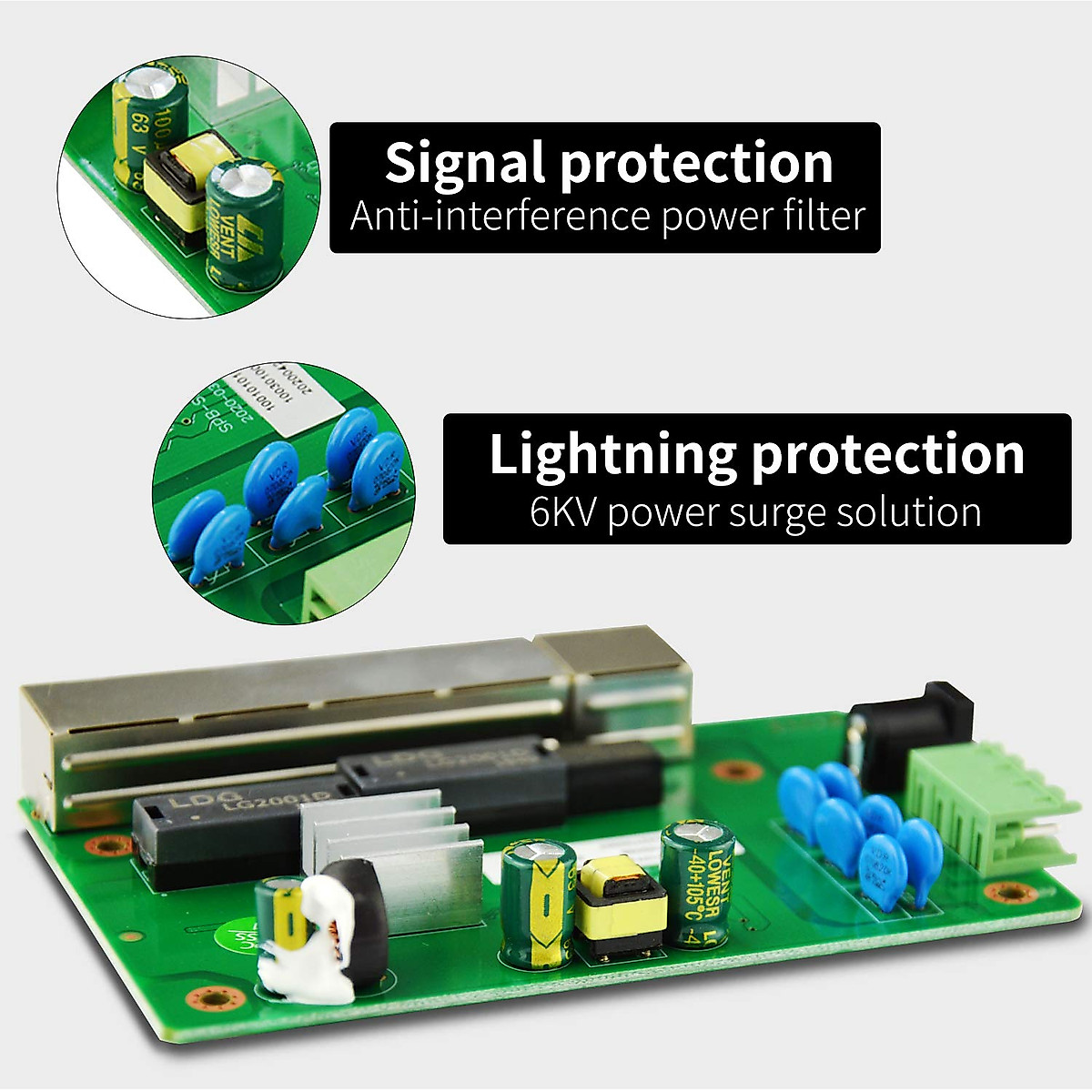 5-Port Hardened Industrial DIN-Rail Switch Network Switch (-40 to 70 ºC),5 x 100Mbps Ports,1Gbps Switching Capacity,DIN-Rail Included, Lifetime Protection