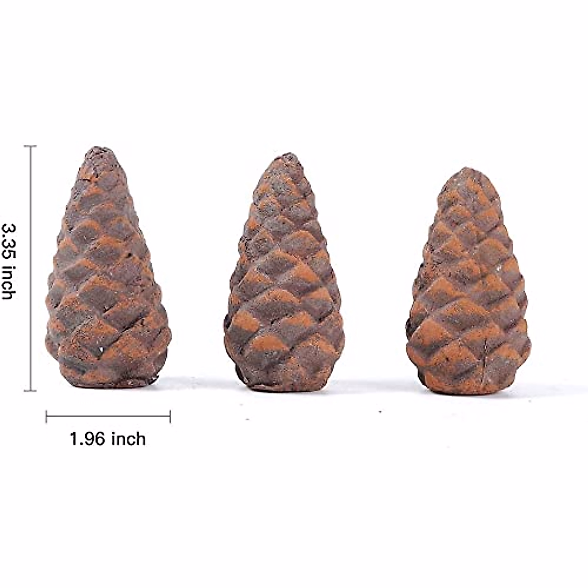 NC Gas Logs 10pcs Gas Fireplace Logs Set of Ceramic Wood Logs. Fireplace Log Set for Ventless, Electric Outdoor Fireplaces Fire Pits Realistic Use (10, 15w*22L)