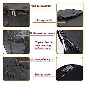 NEECONG Fire Pit Bag Compatible with Outland Firebowl Model 893 870 823, Diameter 19-Inch Carrying Case for Propane Gas Fire Pit(Bag Only) Black