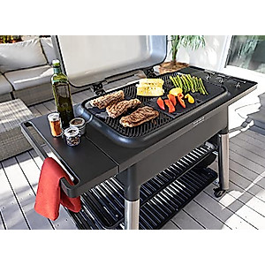 Everdure FURNACE 3-Burner Gas Grill, Liquid Propane Portable BBQ Grill with Die-Cast Aluminum Body and Fast-Ignition Technology, 466 Square Inches of Grilling Surface, Adjustable Height, Matte Black