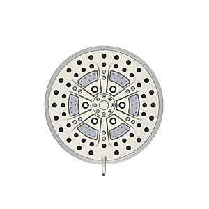 Design House 582700-SN Mills Modern 7-inch 6-Function Shower Head Featuring Eco-Drip Shower Setting for Bathroom, Satin Nickel