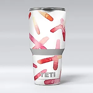 Design Skinz Pink and Orange Microscopic Lens - Skin Decal Vinyl Wrap Kit Compatible with The Yeti Rambler Cooler Tumbler Cups