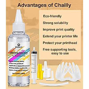 Chailly 527ML Sublimation Ink for Epson EcoTank Supertank Inkjet Printers ET-2720 ET-2750 ET-2760 ET-2800 ET-2803 ET-3760 ET-4700 ET-4800 ET-15000/ Upgrade Version (B/M/C/Y/Printhead Cleaning Kit)