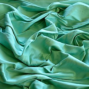 54" Wide - Seafoam Green Dupioni Silk, 100% Silk Fabric, by The Yard