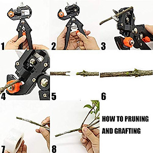 LCDCM Portable Fruit Tree Grafting Machine Garden Grafting Seedlings Grafting Machine with Foliage Trimming Scissors Grafting Cutting Tool Set (Grafting Shear)