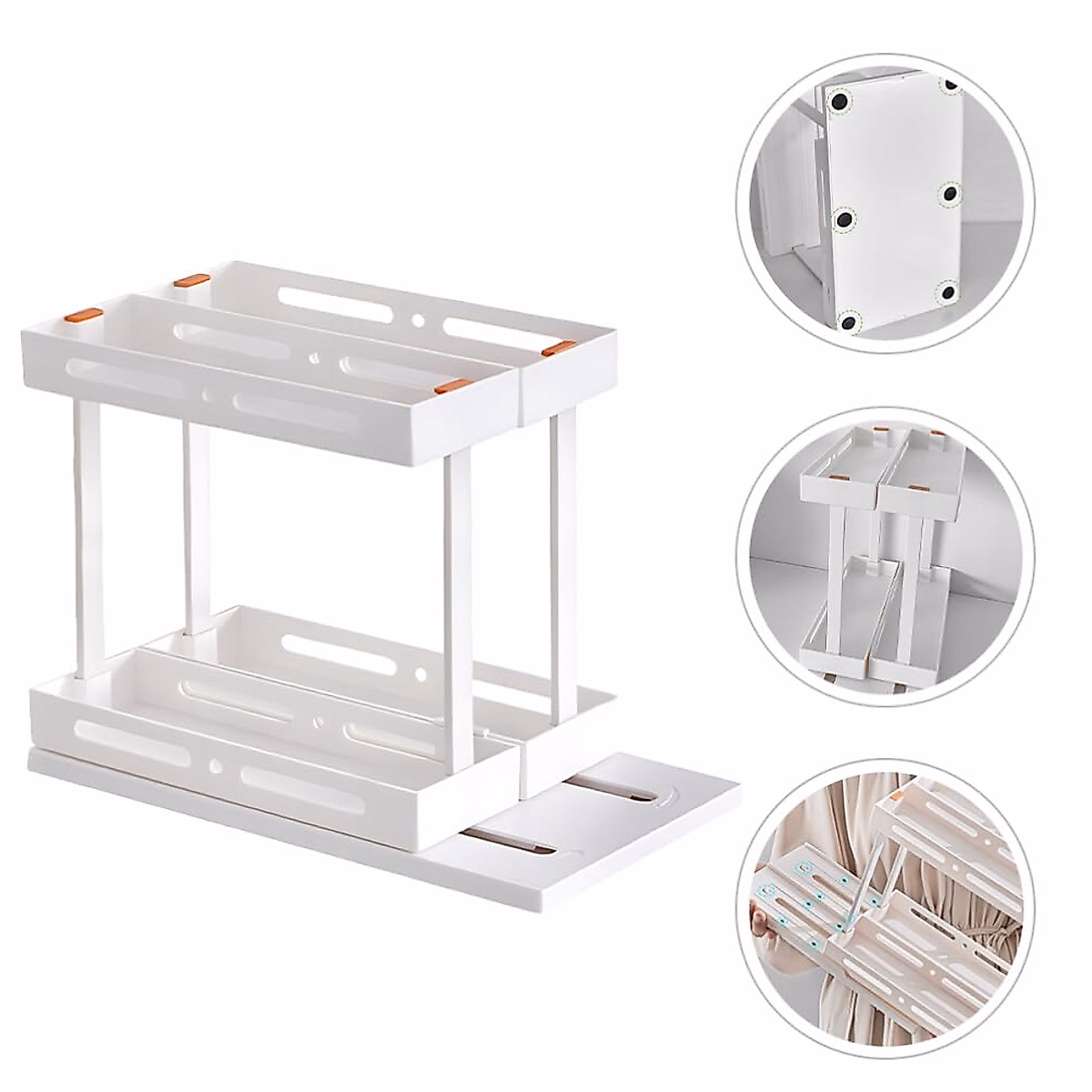 Alipis Kitchen Spice Rack Spice Jar Holder Bathroom Toiletry Organizers Tabletop Seasoning Rack Cosmetic Holder Kitchen Rack Dressing Table Organizer Desktop Spice Rack