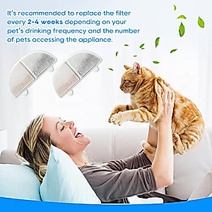 MyfatBOSS WF20/CF20 Cat Water Fountain Filter Replacement for Wireless Pumps Pet Water Fountain, 6 Pack Pet Fountain Filter Replacement with 6 Pack Water Pump Filter