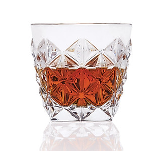 Lorren Home Trends Enigma Collection Double Old Fashion Glasses (Set of 6), One Size, Clear