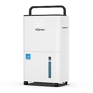 HOGARLABS 3500 Sq. Ft 50 Pint Energy Star Dehumidifier for Home Basements Bedroom Bathroom | Dehumidifiers with Drain Hose for Medium to Large Room | Intelligent Humidity Control | Quiet & Energy Efficient