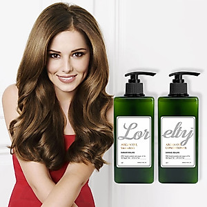 LORELTY Argan Oil shampoo and conditioner set for dry damaged hair treatment for damaged hair repair -for All Hair Types & Color Treated Hair, Men and Women