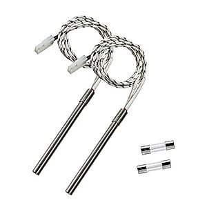 VANORM 2 Pack Replacement Pit Boss Ignitor Kit Hot Igniter Rod for Pit Boss Pellet Grills and Camp Chef Wood Pellet Grills with 2pcs Fuses