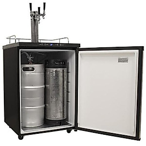 EdgeStar KC3000TRIP Full Size Triple Tap Kegerator with Digital Display - Black