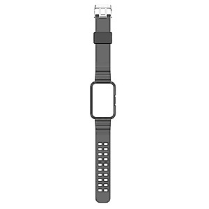 LOKEKE for Huawei Watch Fit Replacement Wrist Band - Transparency Replacement Silicone Wrist Watch Band Strap For Huawei Watch Fit(Black)