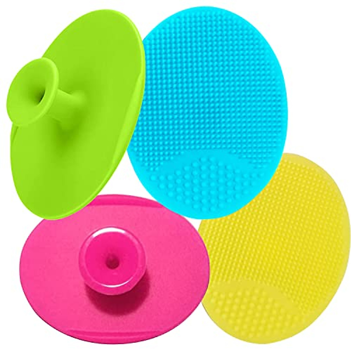 4 Pack Silicone Face Scrubbers, Face Brush, Face Cleansing Brush, Face Scrub Brush, Face Cleanser, Facial Scrubber Exfoliating Face Scrubber for Women Face Wash Brush Face Exfoliator Tool Facial Brush