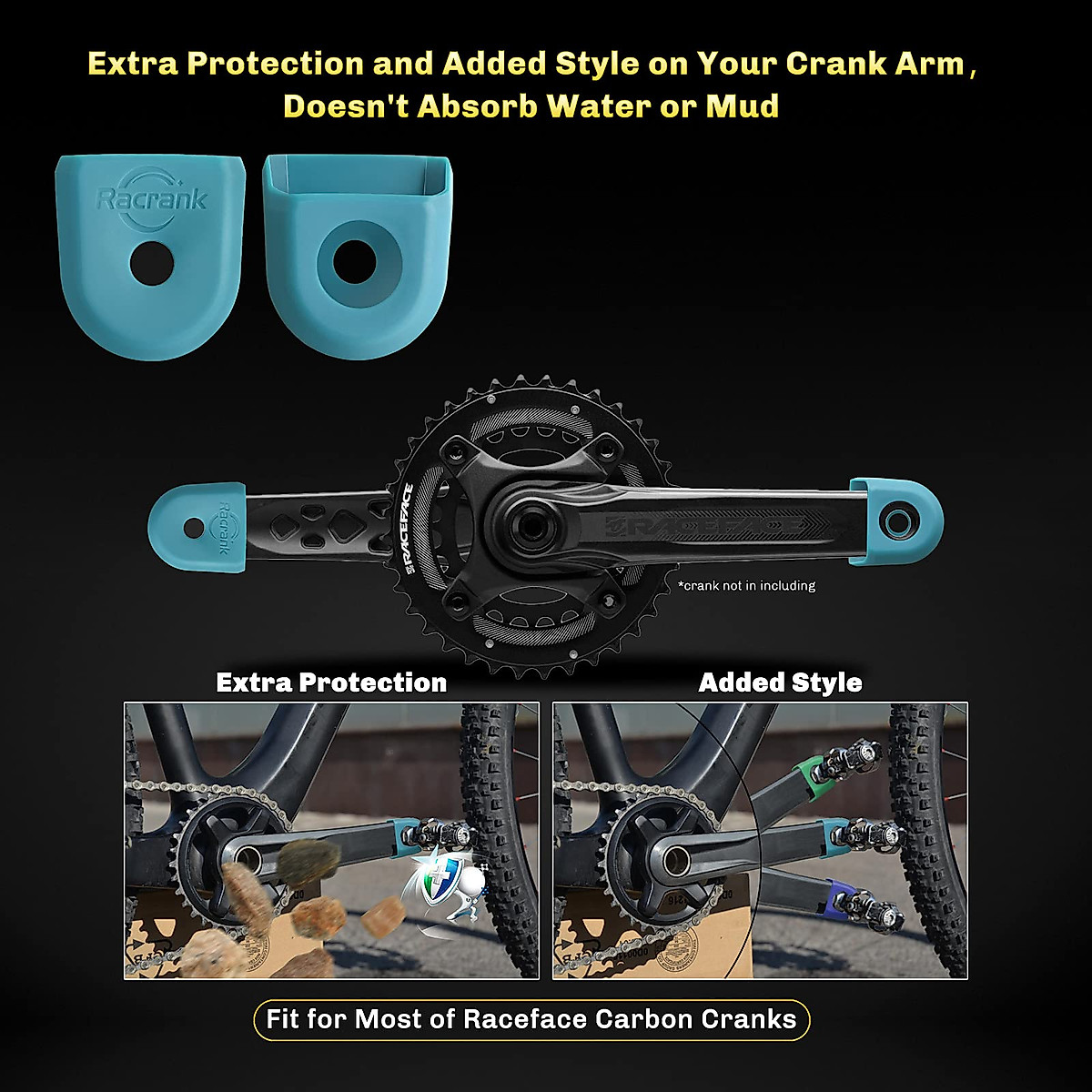 Racrank Crank Boot Protectors Combo Multiple Color, Bicycle Crank Arm Protectors, Universal Crank Boots for Mountain Bike Road Bike, Pack of 10