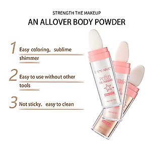 3 Color Polvo De Hadas Fairy Highlight Patting Powder Highlighter Body Brightens the Natural Three-dimensional Face Powder Blusher (Trio)