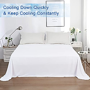 PHF Soft Cooling Throw Blanket for Hot Sleepers, Q-Max 0.44 Cooling Fiber Absorb Heat to Keep Night Sweats Cool, Double Sided Summer Breathable Blanket for Bed Sofa Couch, 50x60 inches, White