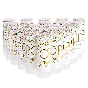 Sparkle and Bash 20 Pack Rainbow Confetti Shakers, Party Confetti Bulk Pack for Wedding, Bridal Shower, Graduation