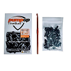 pumpuptheball Sport Ball Inflation Valve Kit (25 Replacement Valves) for Basketball, Soccer, Volleyball and Football