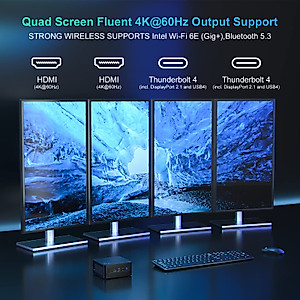 Intel NUC 13 Pro NUC13ANHi7 Arena Canyon Mini PC, Core i7-1360P, 32GB RAM, 1TB SSD, Mini Computers Windows 11 Pro for Business Home Office, Support 8K/4K Quad Display/WiFi 6E/BT 5.3/Thunderbolt 4
