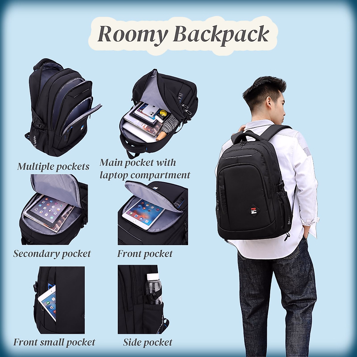 Elementary Trolley Backpack Senior High School Rolling Carry-on Luggage BookBag with Wheels for Teens