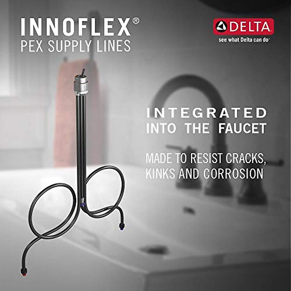 Delta Faucet Ashlyn Widespread Bathroom Faucet Brushed Nickel, Bathroom Faucet 3 Hole, Diamond Seal Technology, Metal Drain Assembly, Stainless 3564-SSMPU-DST