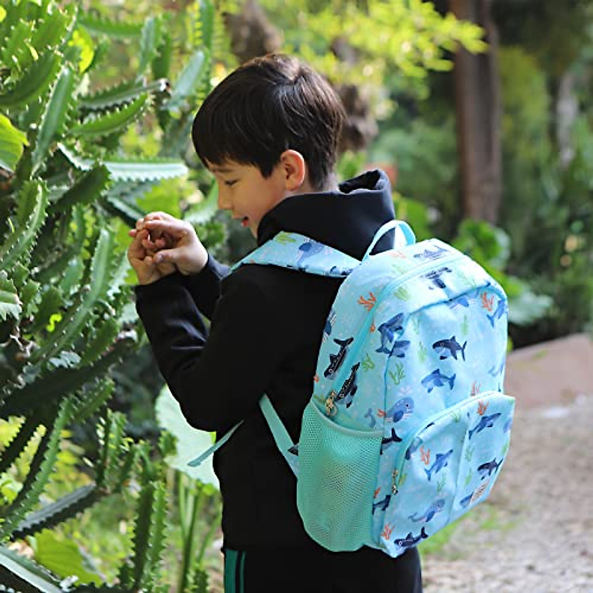 yodo Little Kids School Bag Pre-K Toddler Backpack - Name Tag and Chest Strap,Shark