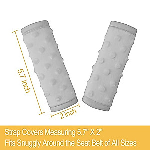 Pro Goleem Car Seat Strap Covers for Babies Soft Car Seat Strap Shoulder Pads for All Car Seats, Stroller, Pushcar, Gray