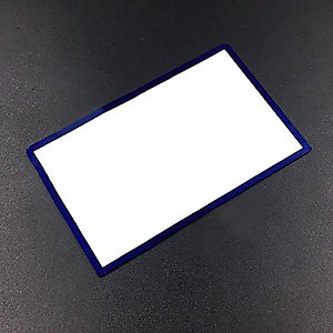 JMXLDS Replacement Glass Top Upper Screen Frame Lens Cover LCD Screen Protector With Adhesive For New 3DS XL LL 2015 Console Blue