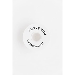 Sisterly Market I Love You, Cotton Herringbone Custom Ribbon Natural 10 Yards, 58