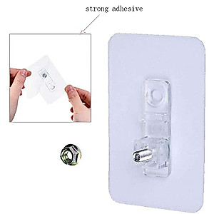 Floating Shelf Wall Shelf, no Drilling, U-Shaped Bathroom Storage Box Display Picture Wall Hanging, Used for Home Decoration/Kitchen/Bathroom Storage Shelf (White)