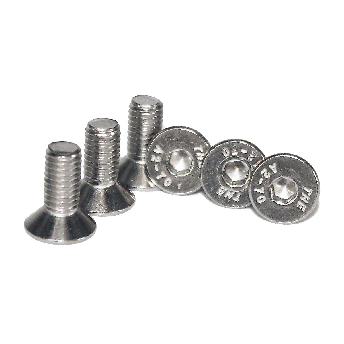 Fullerkreg 18-8 Stainless Steel Hex Drive Flat Head Screw M4 x 0.7 mm Thread, 8 mm Long,Packs of 100