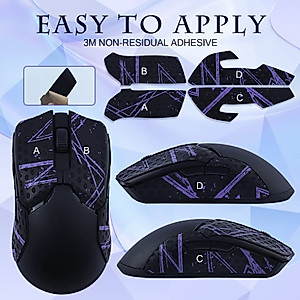 Wunzkii Mouse Grip Tape for Razer Viper/Viper Ultimate, Mouse Side Anti-Slip Stickers Gaming Mouse Skin Pre-Cut, Sweat Resistant, Self-Adhesive Design, Professional Mice Upgrade Kit