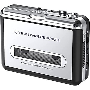 DigitNowCassette Tape To CD Converter Via USB,Portable USB Cassette Player Capture MP3 Audio Music,Compatible With Laptop and Personal Computer,Convert Walkman Tape Cassette To MP3 Format