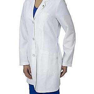 Healing Hands Lab Coat Women 4 Pocket Mid Length 5101 Fiona Womens Lab Coat The White Coat Modernist Collection White M