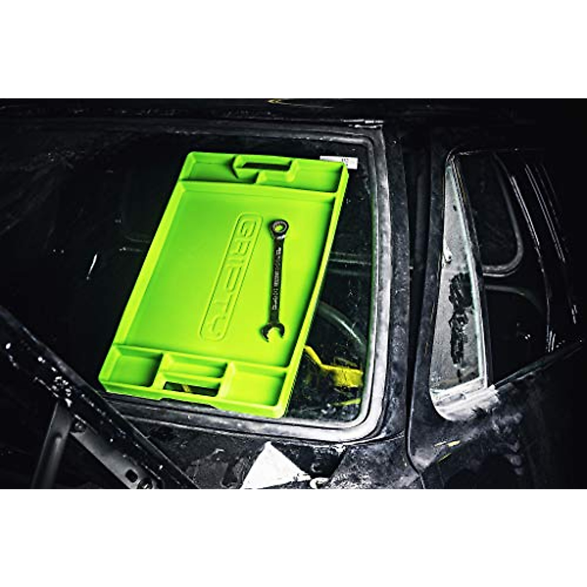 Gripty (Duo-Pack) | PREMIUM Silicone Tool Tray | Flexible | Multi Purpose Mat | Portable Tool Box Organizer | No Magnets | Easy Clean Up | (ORIGINAL Green)