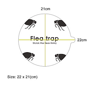 Flea Trap Refills 10 Packs, Flea Trap for Inside Your Home, Replacement Pads for Flea Light, 7.1 Inch Natural Glue Discs Refill